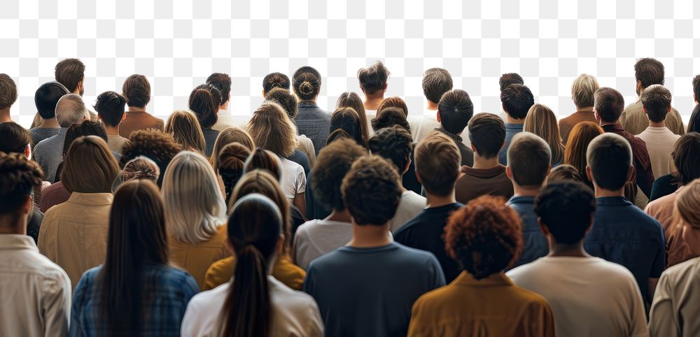 Diverse crowd from behind view | Premium PNG - rawpixel