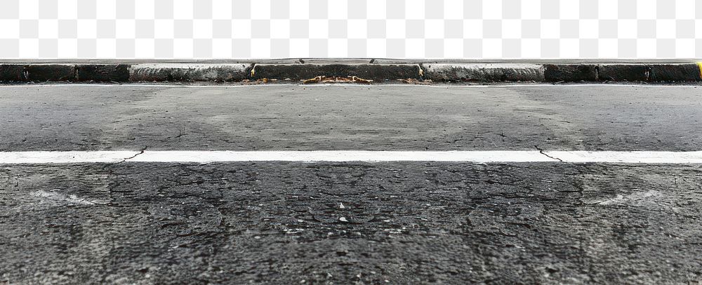 Empty urban street with curb | Free PNG - rawpixel
