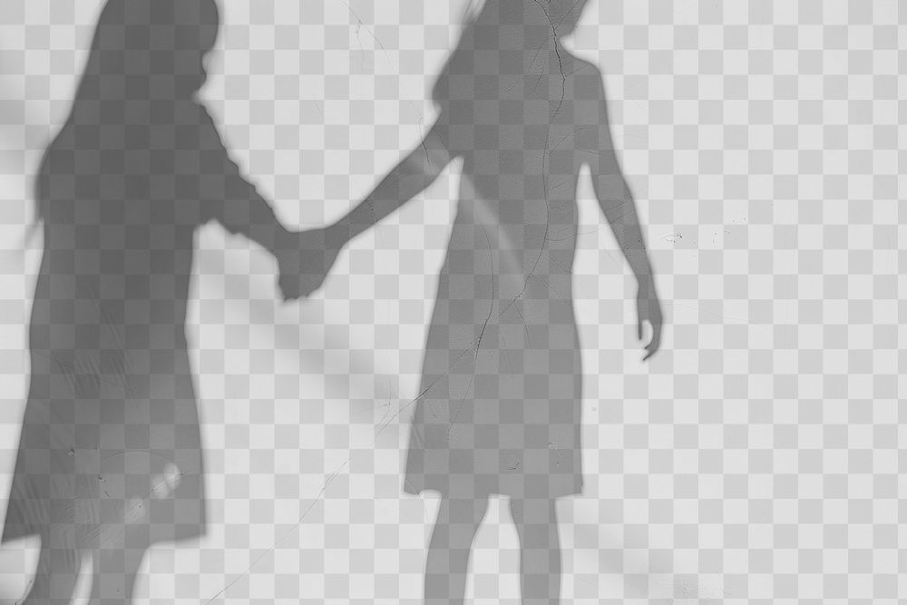 PNG Shadows holding hands together | Free PNG - rawpixel