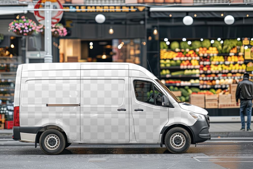 PNG delivery van mockup, transparent | Free PNG - rawpixel