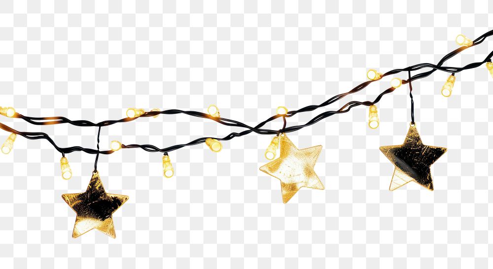 PNG Festive star string lights | Free PNG - rawpixel
