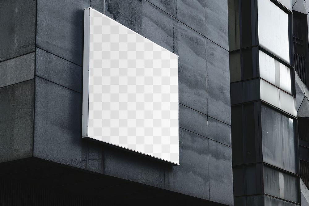 PNG Modern building signage mockup | Free PNG - rawpixel