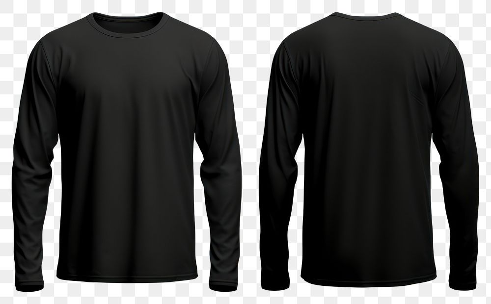 Blank black long sleeve mockup | Premium PNG - rawpixel