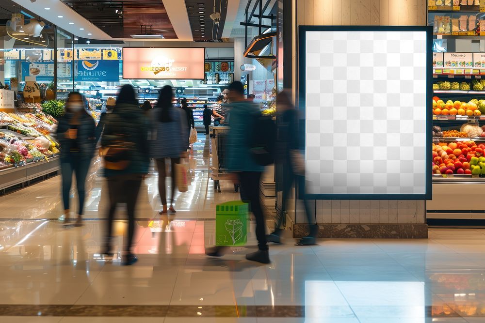 PNG supermarket advertisement display sign | Free PNG - rawpixel