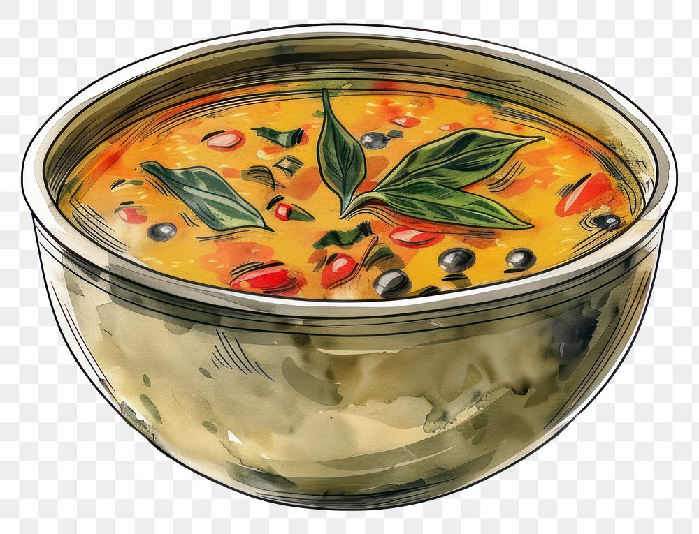 PNG Colorful soup bowl illustration | Free PNG - rawpixel