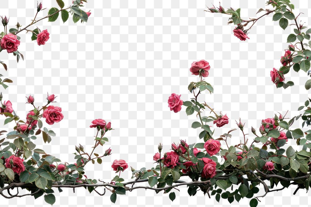 PNG Vibrant pink roses vine | Premium PNG - rawpixel