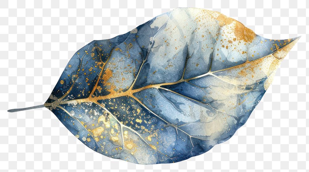PNG Abstract watercolor leaf art | Free PNG - rawpixel
