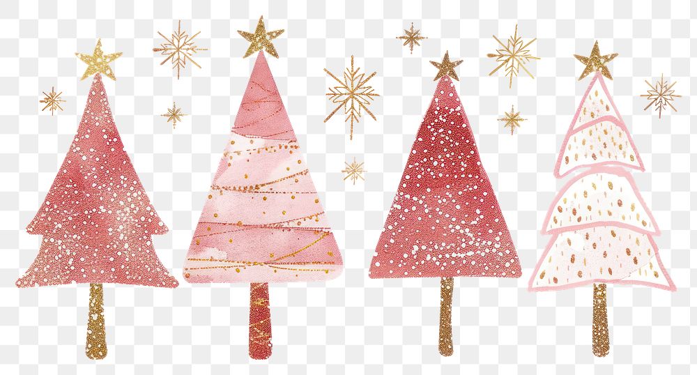 PNG Whimsical festive pink Christmas | Free PNG - rawpixel