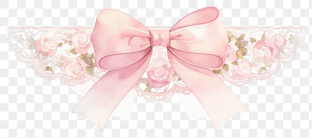 Elegant floral lace bow | Free PNG - rawpixel