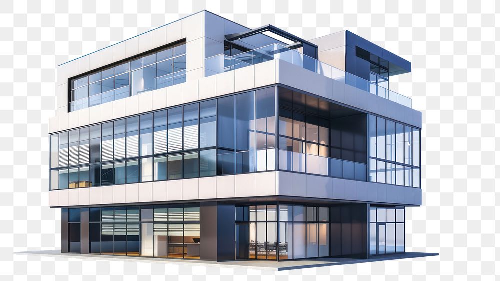 PNG Modern commercial office building | Free PNG - rawpixel