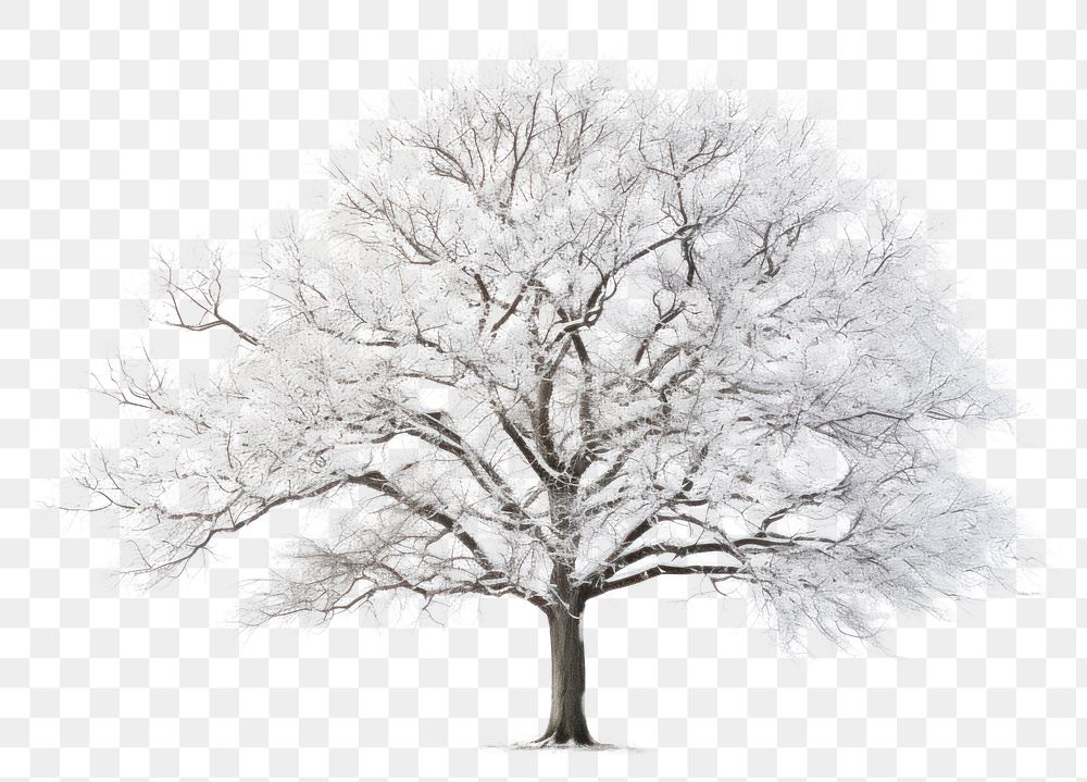 PNG Solitary snow-covered tree winter | Premium PNG - rawpixel