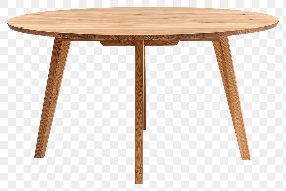 PNG Round wooden dining table | Free PNG - rawpixel
