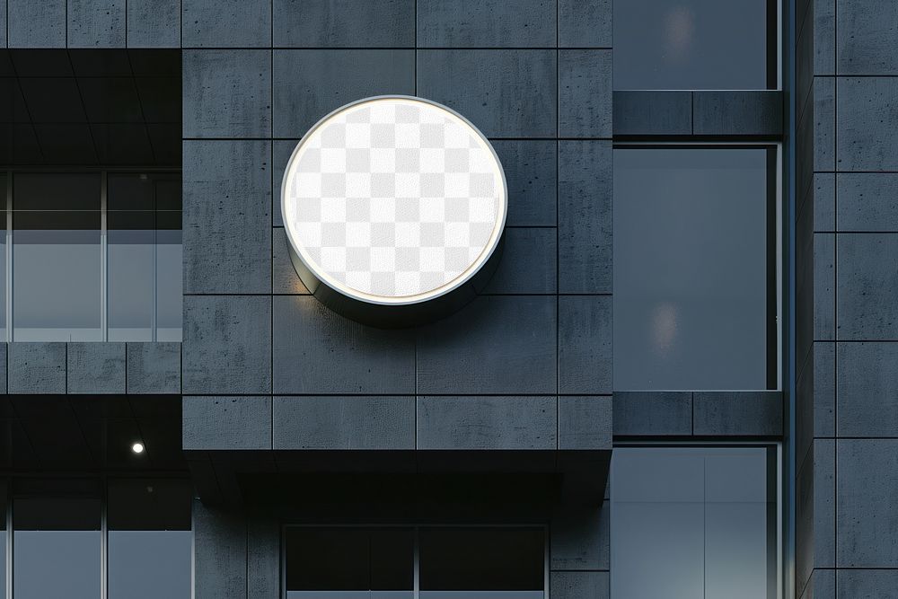 PNG Modern building round sign | Free PNG - rawpixel