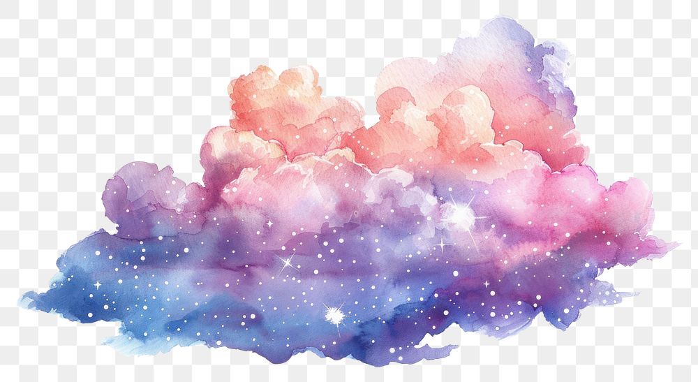 PNG Cloud sparkle painting outdoors | Free PNG - rawpixel