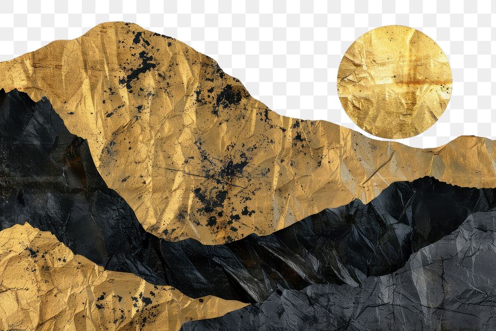 PNG gold mountain border, transparent | Free PNG - rawpixel