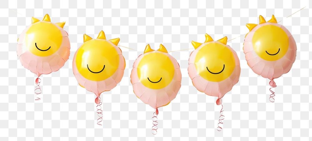 PNG Smiling sun balloons decoration | Free PNG - rawpixel