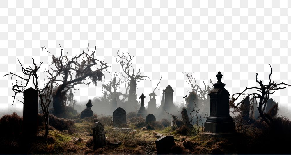 PNG mistry graveyard border, transparent | Premium PNG - rawpixel