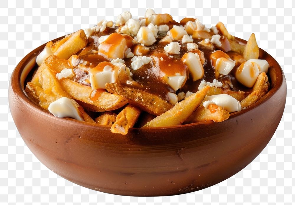 Delicious poutine in ceramic bowl | Free PNG - rawpixel