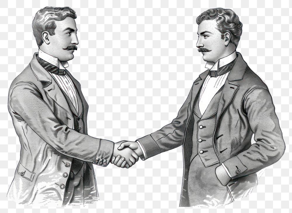 PNG Vintage handshake agreement illustration | Premium PNG - rawpixel