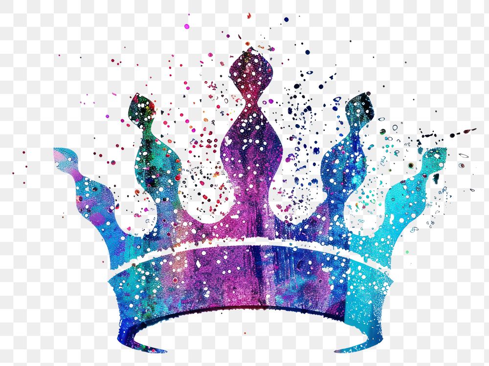 Colorful abstract crown illustration | Free PNG - rawpixel