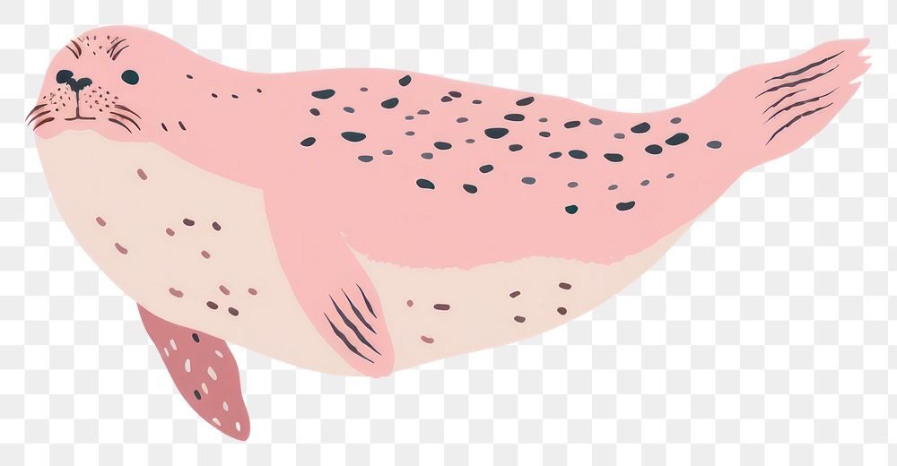 PNG Cute pink seal illustration | Free PNG - rawpixel