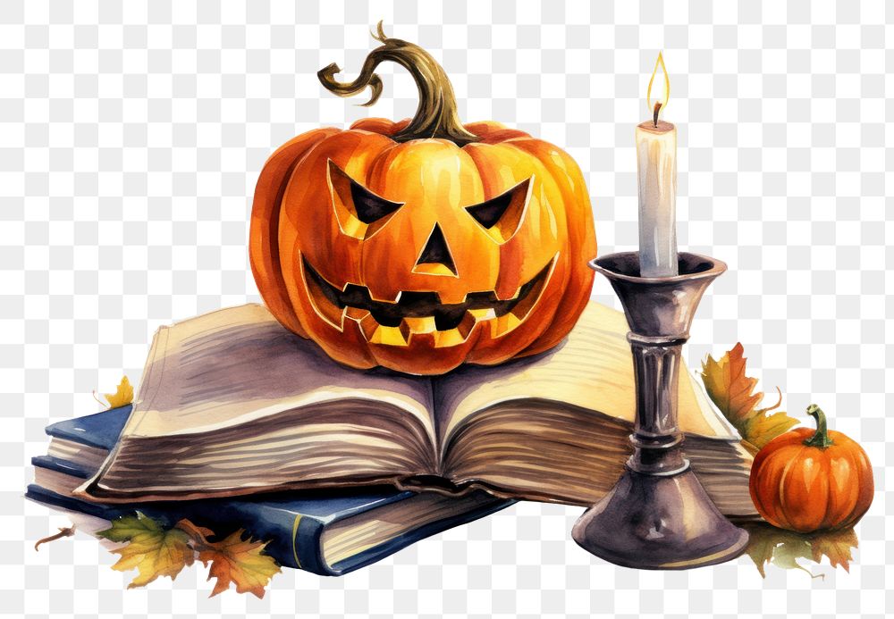 PNG Watercolor open book halloween | Free PNG - rawpixel