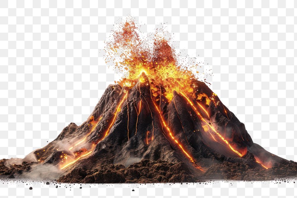 PNG Volcano range exploded borders | Free PNG - rawpixel
