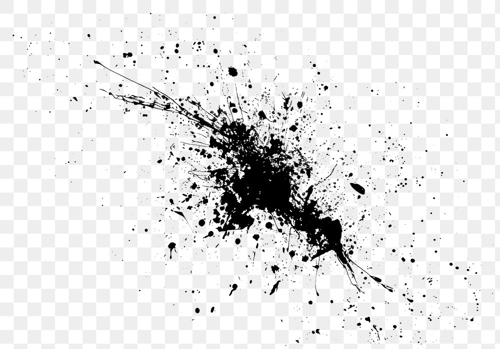 PNG Abstract black ink splatter | Free PNG - rawpixel