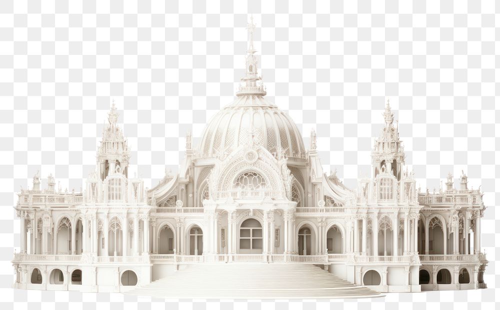 PNG Ornate white palace architectural | Free PNG - rawpixel