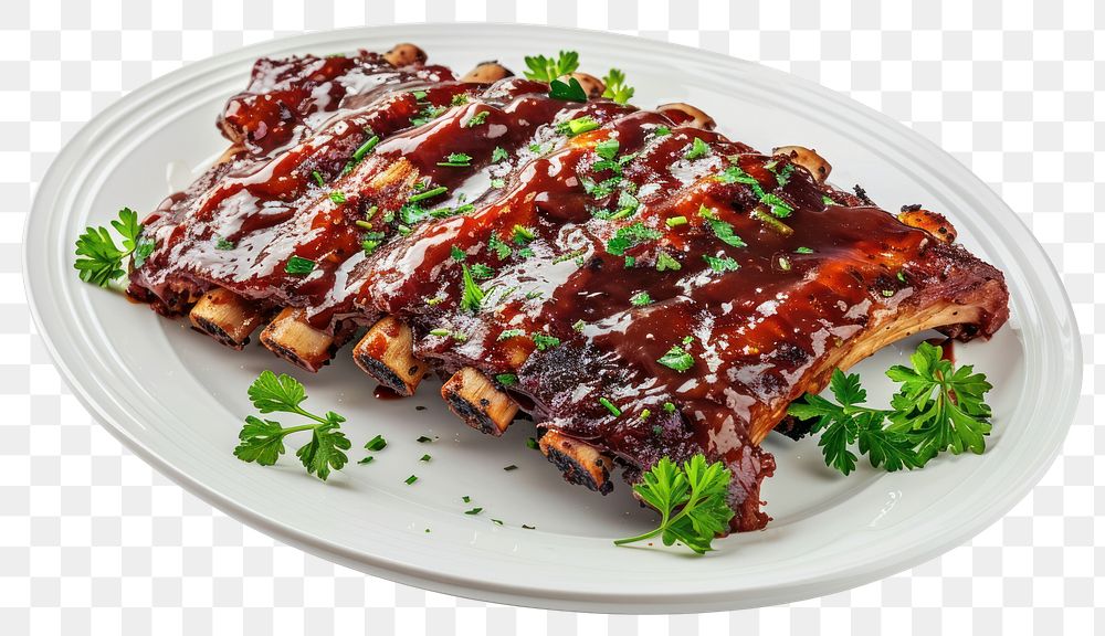 PNG Delicious barbecue ribs platter | Free PNG - rawpixel