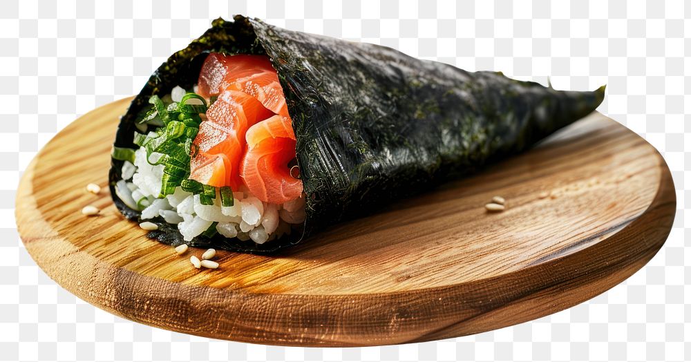 PNG Fresh salmon sushi cone | Free PNG - rawpixel