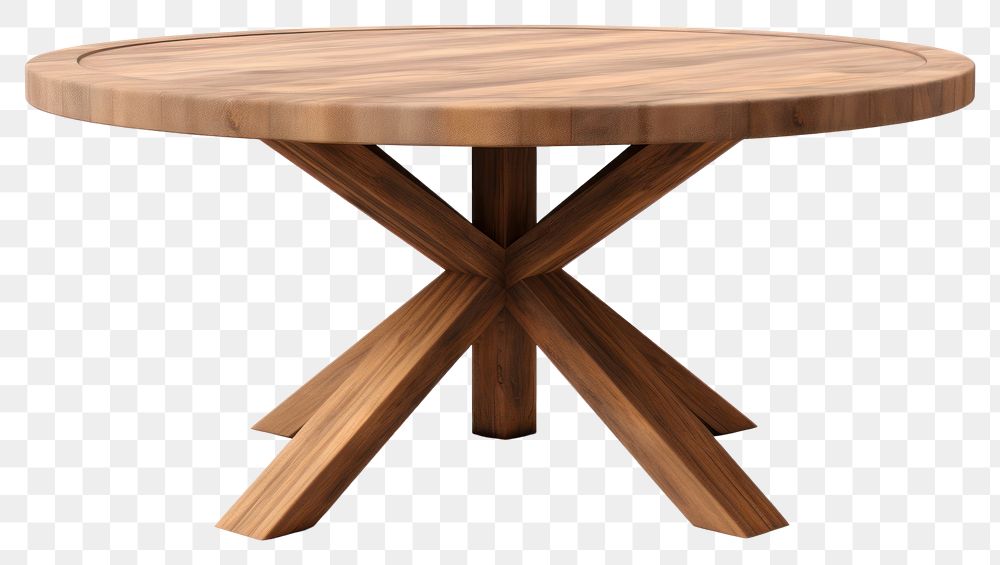 Elegant round wooden dining table | Free PNG - rawpixel