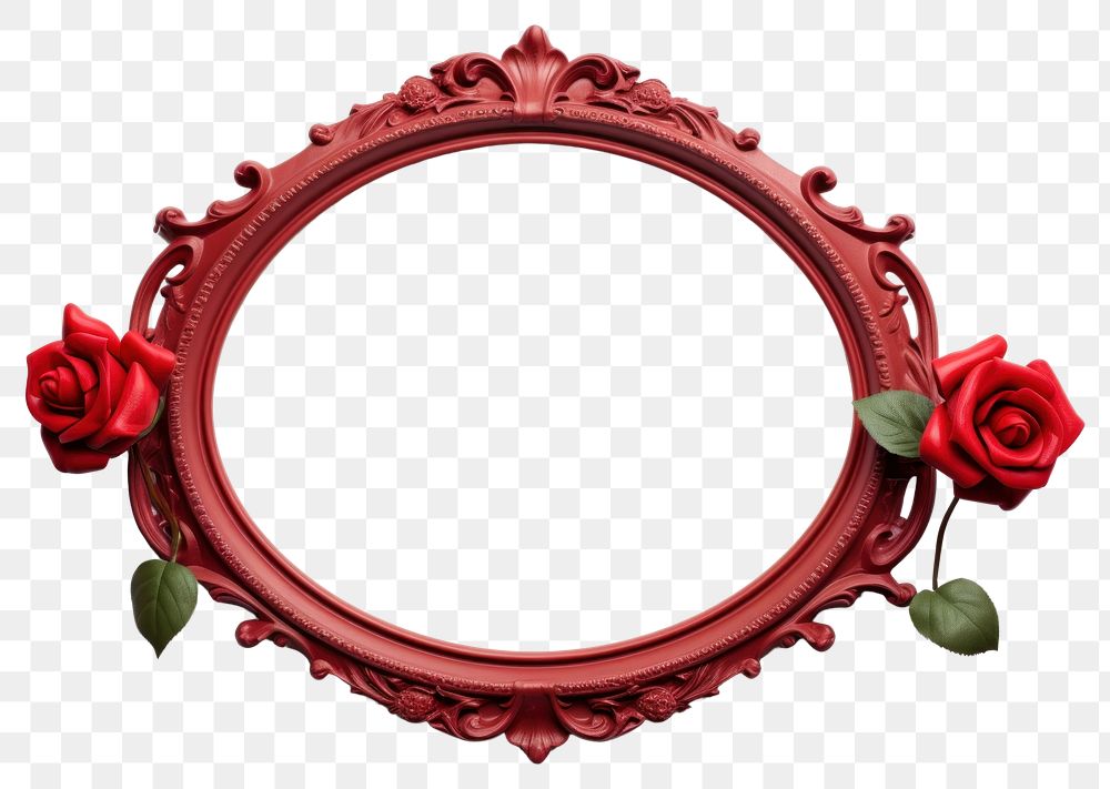 PNG Elegant red oval frame | Free PNG - rawpixel