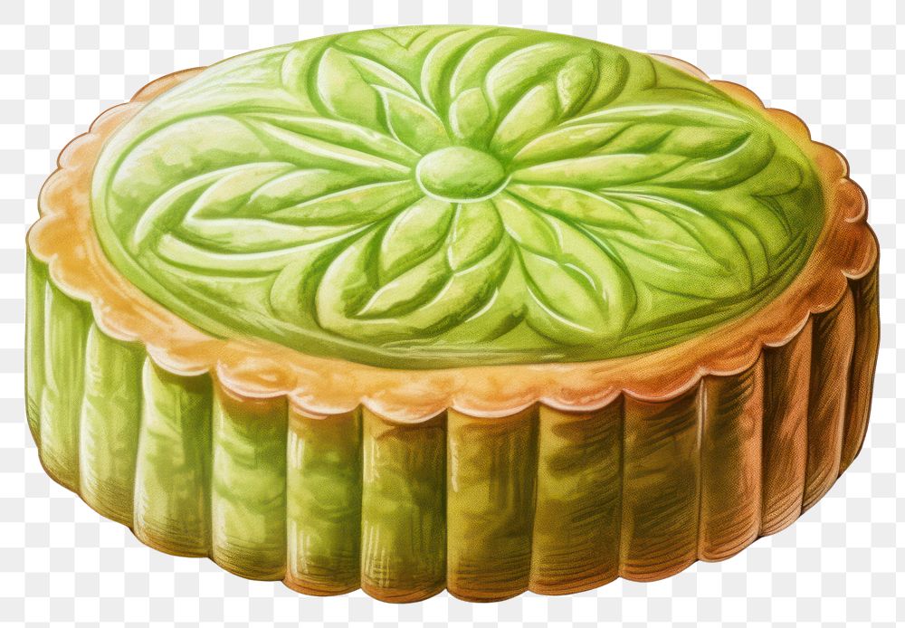 PNG Traditional green mooncake illustration | Free PNG - rawpixel
