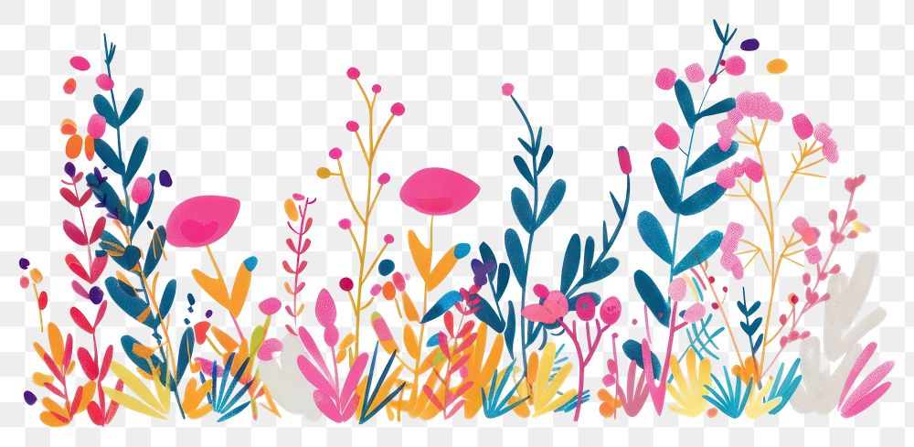 PNG Colorful abstract floral illustration | Free PNG - rawpixel