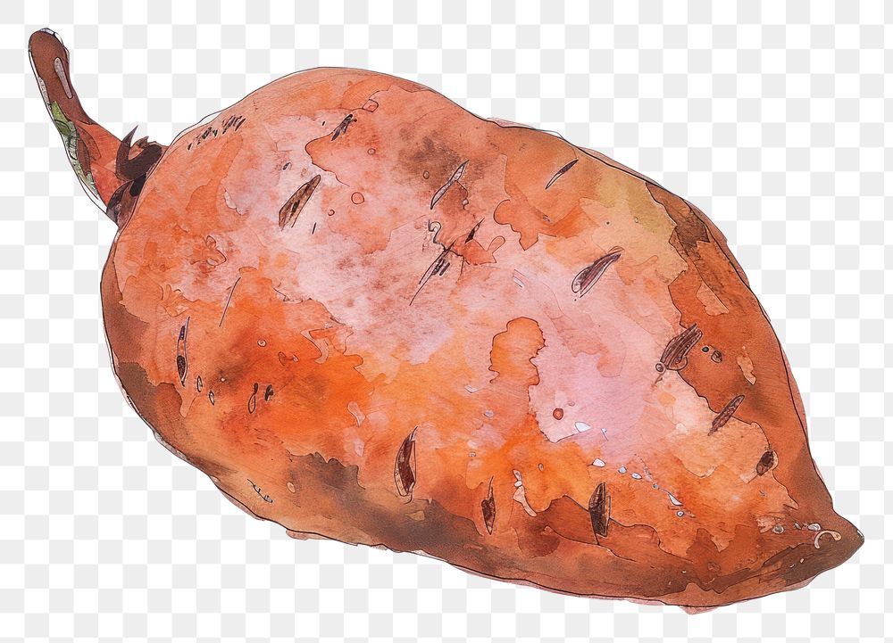 Watercolor sweet potato illustration | Free PNG - rawpixel