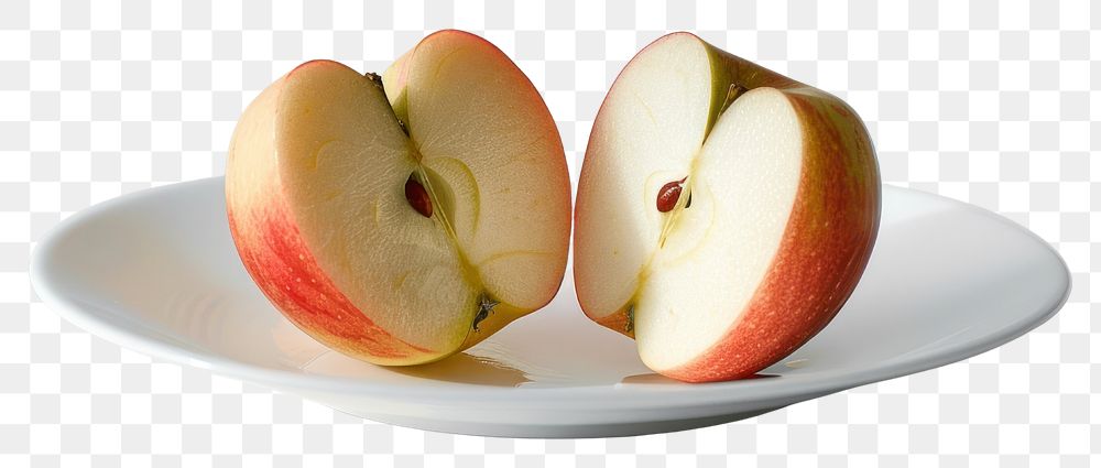 PNG Fresh sliced apple plate | Free PNG - rawpixel