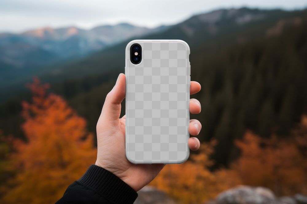 PNG phone case mockup, transparent | Premium PNG - rawpixel