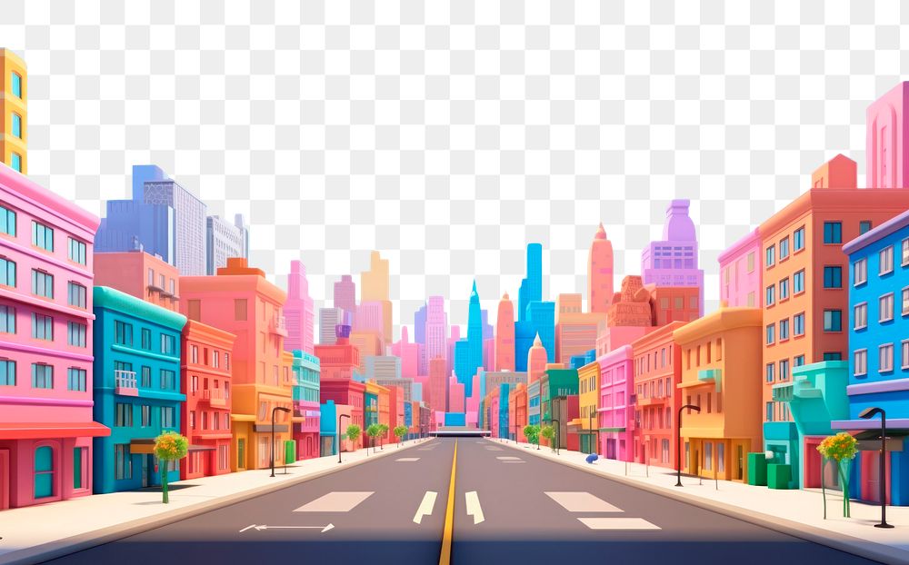 PNG urban street border, transparent | Free PNG - rawpixel