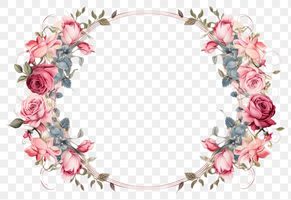 PNG Elegant floral wreath frame, | Free PNG - rawpixel