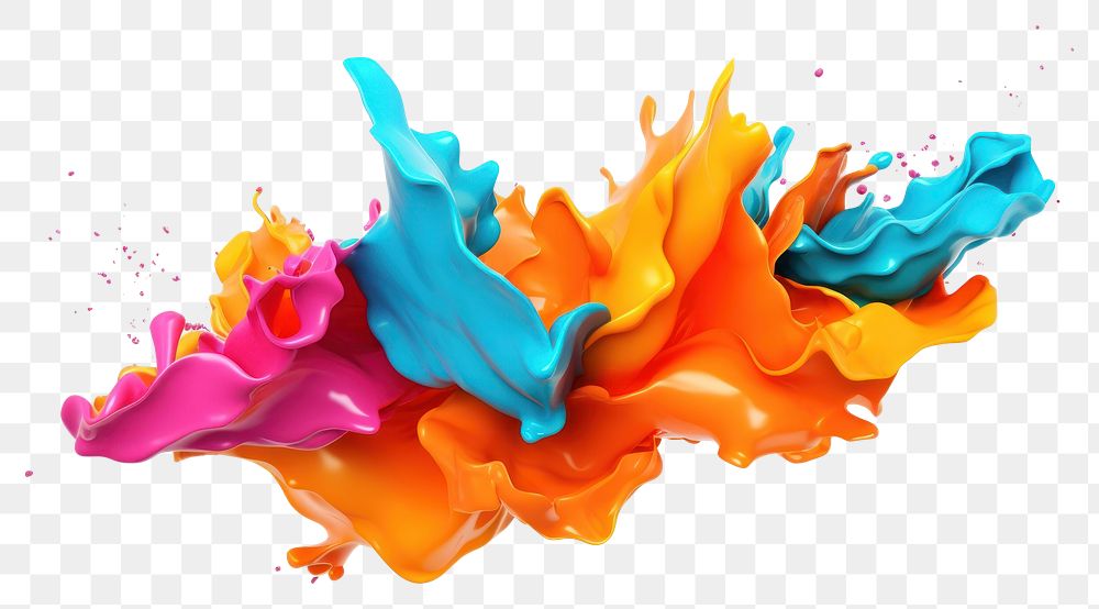 PNG Vibrant abstract paint splash | Free PNG - rawpixel