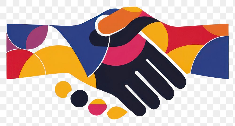 PNG Colorful abstract handshake illustration | Free PNG - rawpixel
