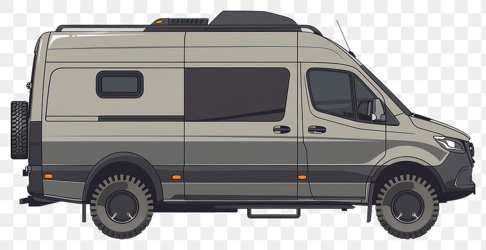 Modern camper van side view | Free PNG - rawpixel