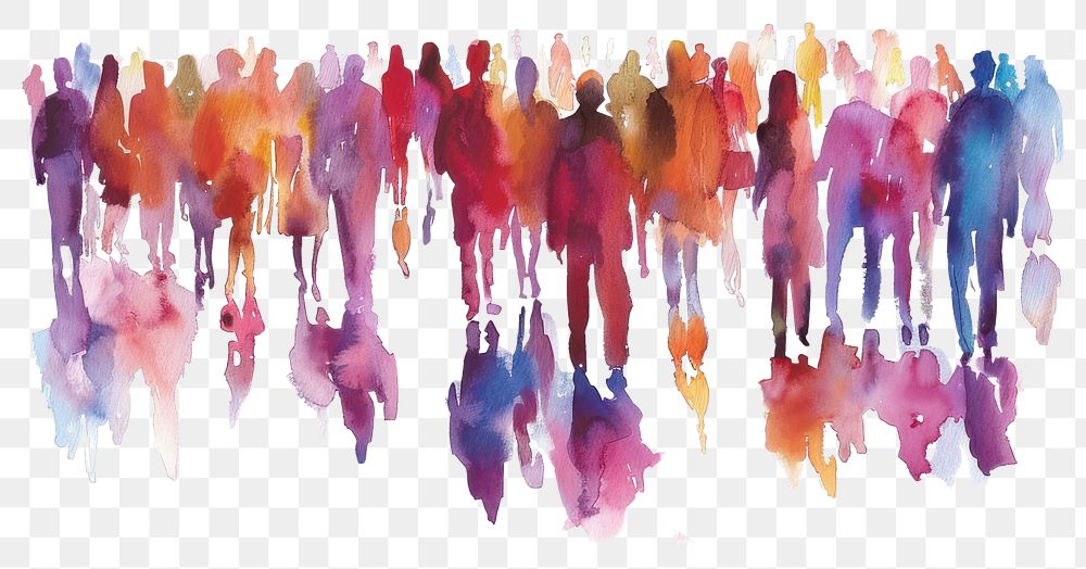 PNG Colorful abstract crowd illustration | Premium PNG - rawpixel