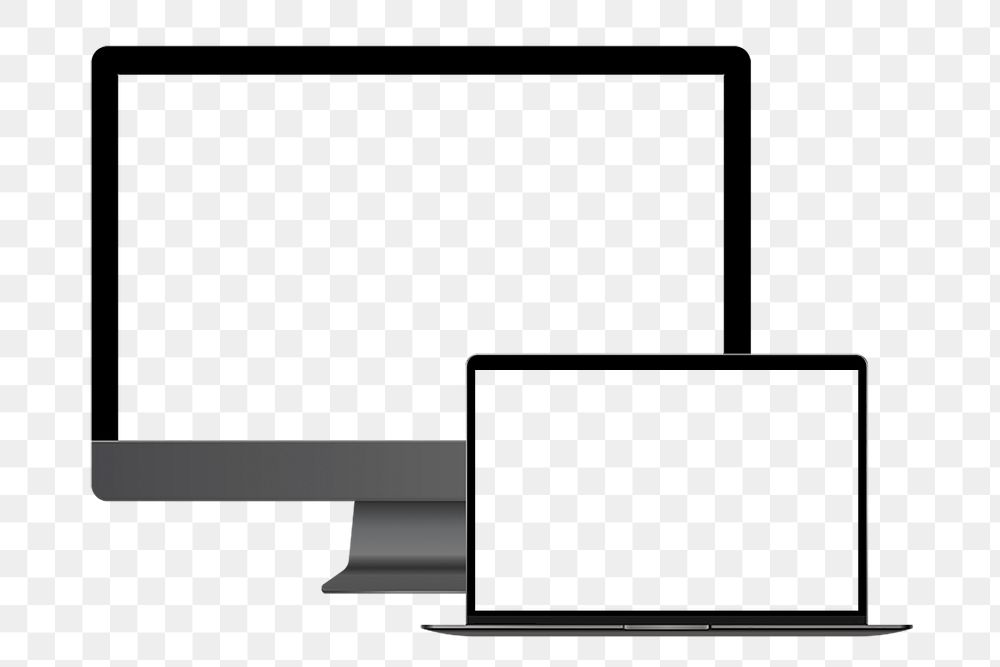 Blank computer screen mockups illustration | Premium PNG - rawpixel