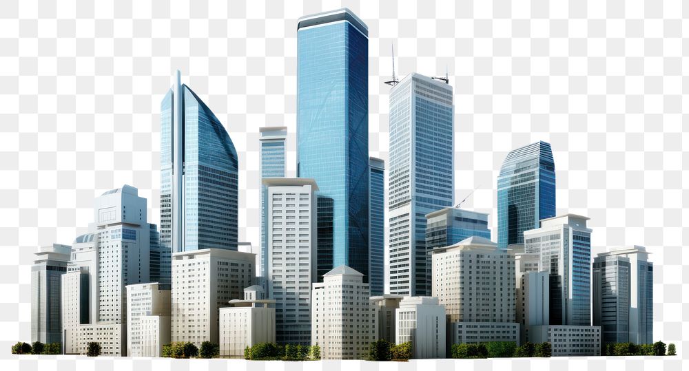 PNG Modern urban skyline architecture | Free PNG - rawpixel