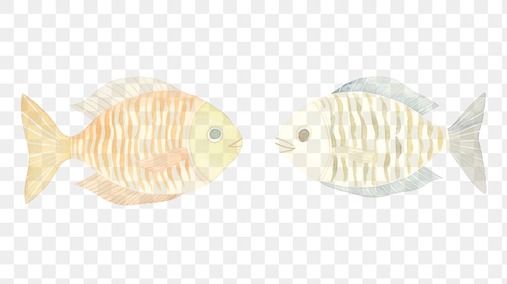PNG Fishes as divider watercolor | Free PNG - rawpixel