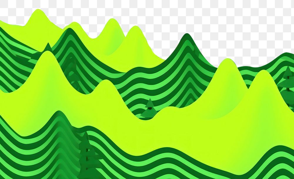 PNG abstract green landscape border, | Free PNG - rawpixel