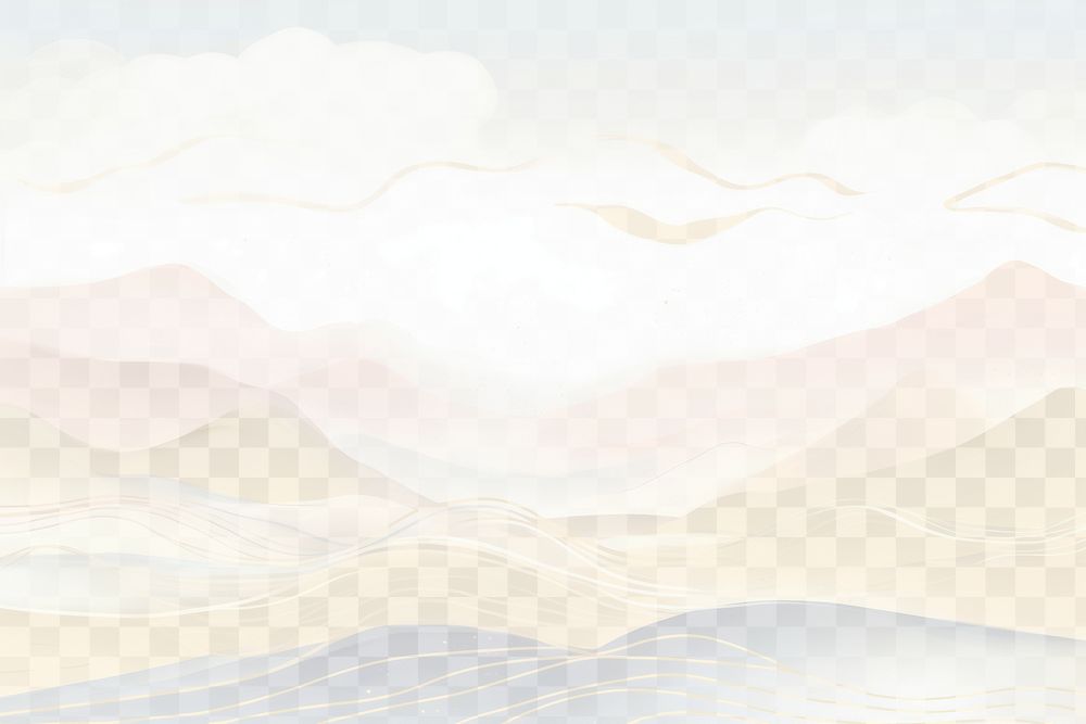 Serene abstract mountain png paint | Free PNG - rawpixel
