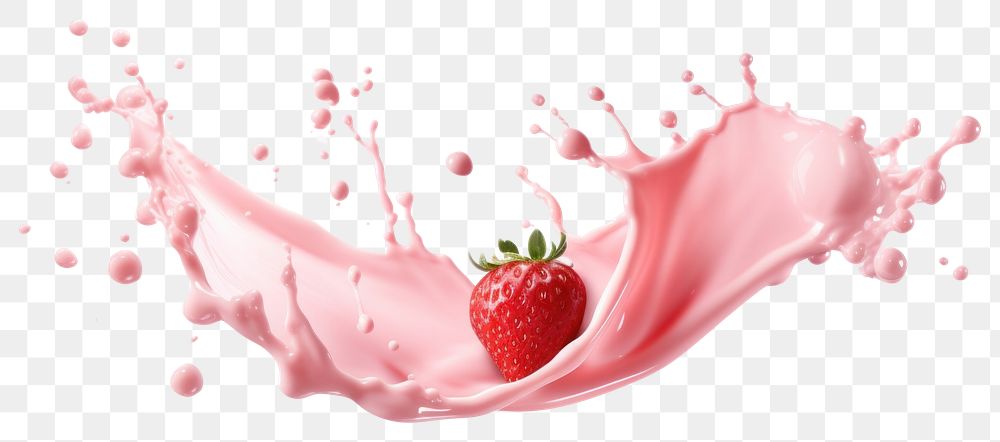 Strawberry milk splash background fruit | Free PNG - rawpixel